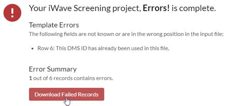 Screening Errors