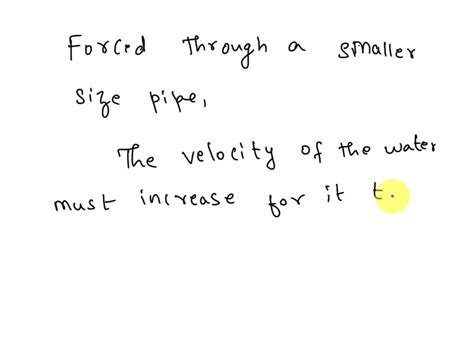Solved Water Flows Through A Constriction In A Horizontal Pipe As It Enters The Constriction
