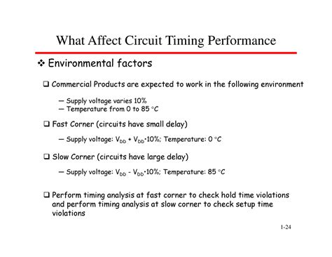 Ece428 Synchr 1 24 33 What Affect Circuit Timing Performance