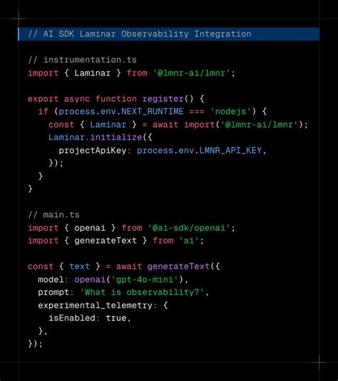 ai sdk on linkedin ai sdk observability integration laminar observability and evals are…