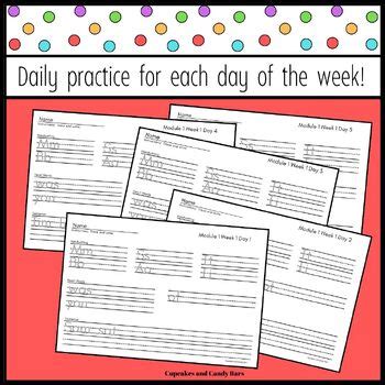 HMH Into Reading Structured Literacy Module Week Handwriting Worksheets