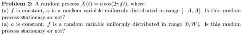 solved problem 2 a random process x t acos 2πft