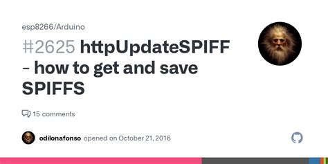 Httpupdatespiffs How To Get And Save Spiffs Issue Esp Arduino Github