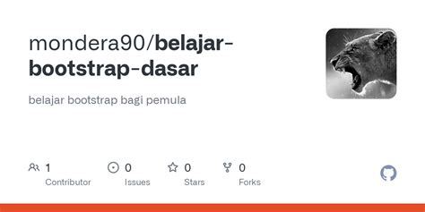 GitHub Mondera Belajar Bootstrap Dasar Belajar Bootstrap Bagi Pemula