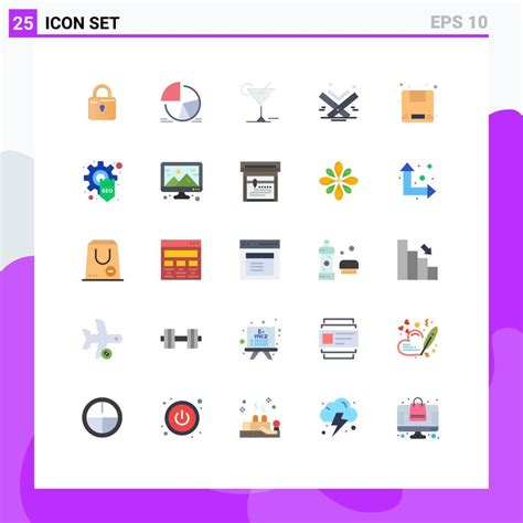 Pictogram Set Of 25 Simple Flat Colors Of Eid Book Pie Chart Holy Hotel Editable Vector Design