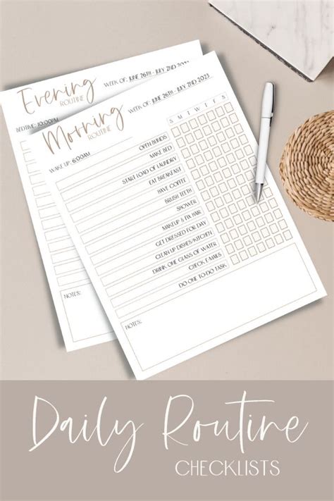 Printable Daily Routine Checklist Checklist How To Make Bed Daily Routine