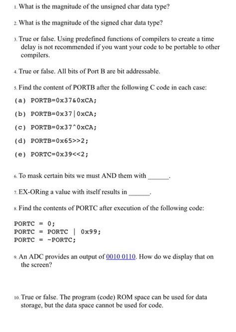Solved The Avr Microcontroller And Embedded Systems By Ma