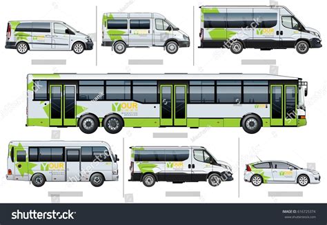 Vector Passenger Transport Template Brand Identity Stock Vector Royalty Free