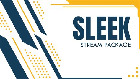 Animated Stream Overlay Package Sleek Yellow And Blue Stream Designz