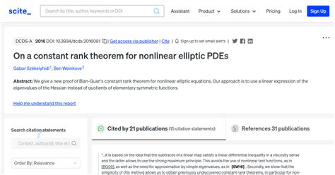 on a constant rank theorem for nonlinear elliptic pdes