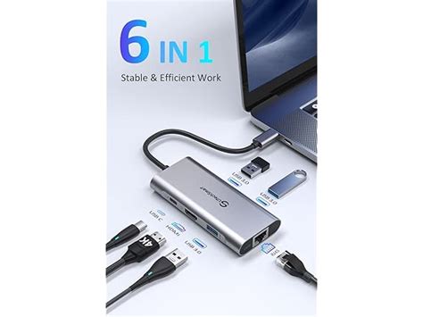 UtechSmart 6 In 1 USB C Hub