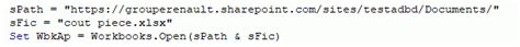 Ouvrir Un Fichier Sur Sharepoint Depuis VBA