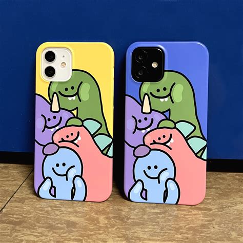 빠른배송 무광 볼따구 마이다이노 Y2k 아이폰케이스 아이폰 13 14 15 12 11 미니 Xs Xr X Se2 Se3 7 8 프로 맥스 커플 우정템 남자 여자