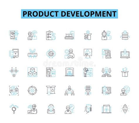 agile development icons signs outline symbols concept linear