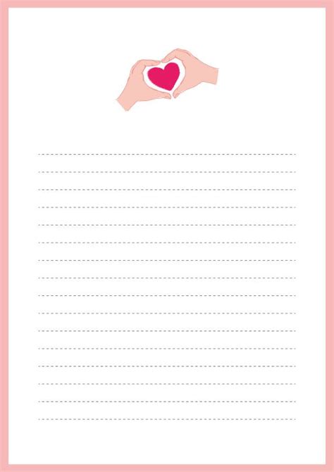 심플 편지지 도안 손하트 일러스트 A4사이즈 Pdf 파일 다운로드 무료 편지지 편지지 크리스마스 아이디어 편지지 디자인
