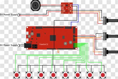 Electronic Component PSoC Potentiometer Electronics Analog To Digital Converter Schematic