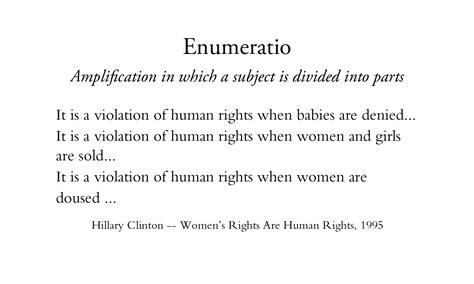 Rhetorical Device Enumeratio