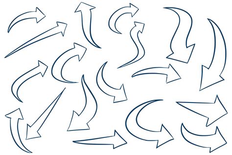 Hand Draw Different Arrows Sketch Set Design 31700283 Vector Art At Vecteezy