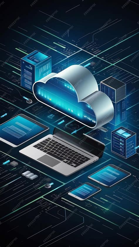 Cloud Technology Computing Concept Data Center Concept Modern Cloud