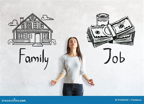 scelta fra lavoro e la famiglia fotografia stock immagine di europeo