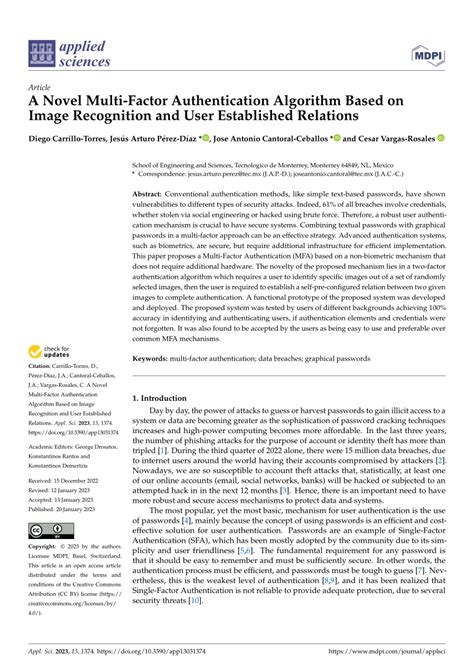 pdf a novel multi factor authentication algorithm based on image
