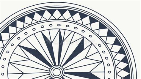 Compass Rose Wheel Nautical Navigation Direction Symbol Vector Design Generative Ai Stock Vector