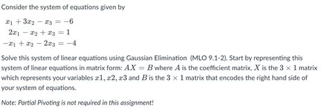 Solved Consider The System Of Equations Given Chegg