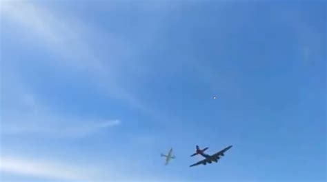Plane Crash Two World War Two Planes Collide In Mid Air