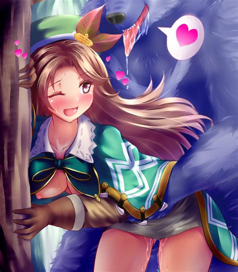 Rule 34 Against Tree Anthro Brown Hair Clothed Sex Female Granblue Fantasy Heart Highres