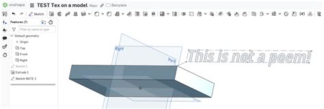 Putting Text Information In Model Onshape
