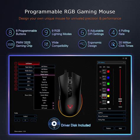 Pictek Gaming Mouse Uxvica