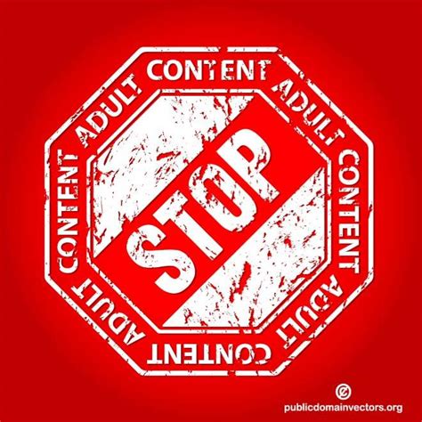 STOP ADULT CONTENT STICKER Ai