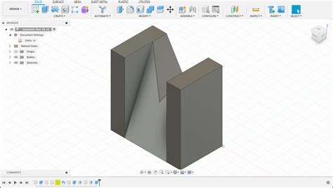 How Can I Create An Angled Face Around The M Part R Fusion360