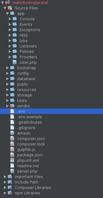 konfigurasi database mysql di laravel mahir koding