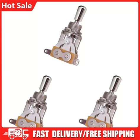 3 Way Electric Guitar Selector Pickup Toggle Switch For Lp Epi Silver Eur 11 57 Picclick Fr
