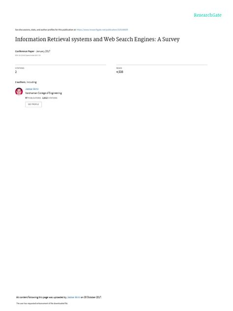 information retrieval systems and web search engin pdf information
