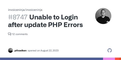 Unable To Login After Update Php Errors · Issue 8747 · Invoiceninjainvoiceninja · Github