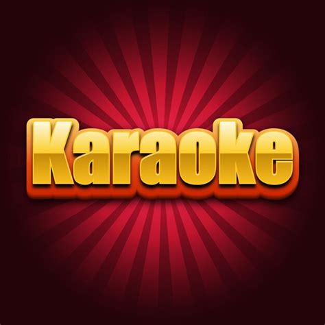Premium Photo Karaoke Text Effect Gold  Attractive Background Card