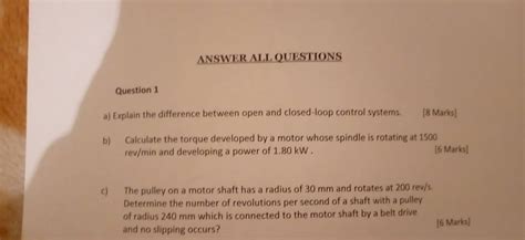 ANSWER AII QUESTIONS Question A Explain The Difference Between Open A