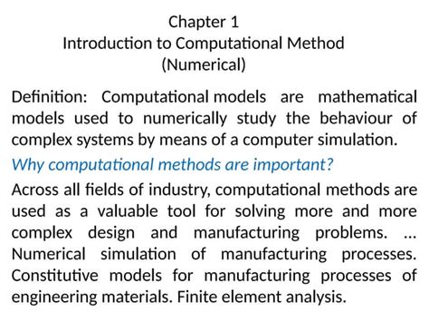 Chapter 1 Introduction To Numerical Methodpptx