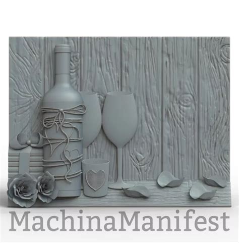 3d Model Stl File For Cnc Router Laser And 3d Printer 2696 Wine £2 64