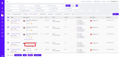 How To Print Picking List Ginee