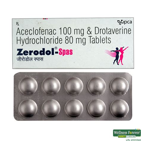 Buy Zerodol Spas 10 Tablets Online At Best Prices Wellness Forever