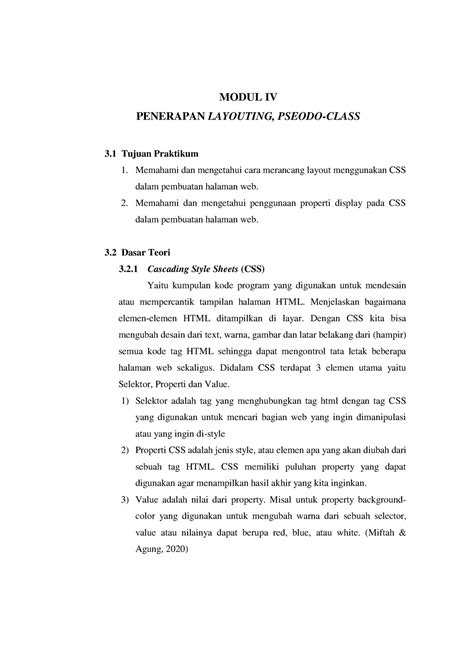 Modul 4 Penerapan Layouting Pseodo Class Modul Iv Penerapan