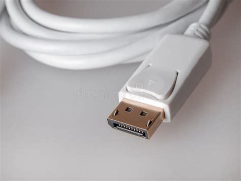 Display Port Connector Monitor Display Computer Laptop Stock Image Image Of Device White