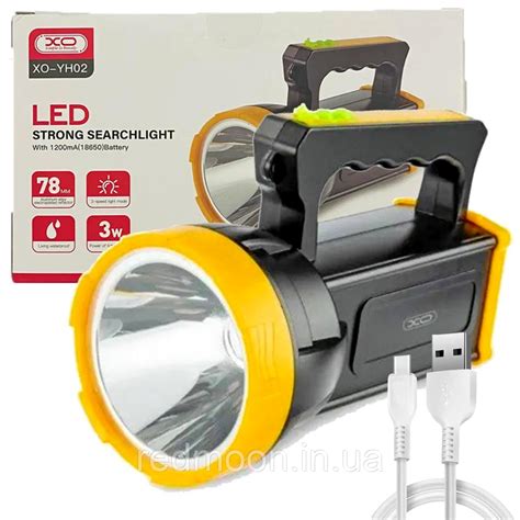 Переносной фонарь-прожектор аккумуляторный 1200 мАч, с USB Type-C, XO ...