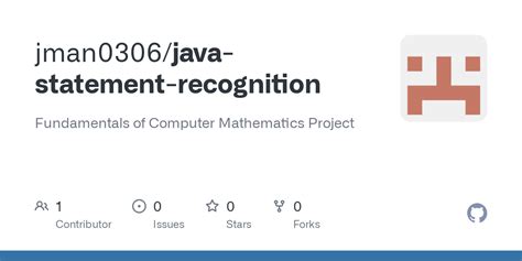 GitHub Jman Java Statement Recognition Fundamentals Of Computer