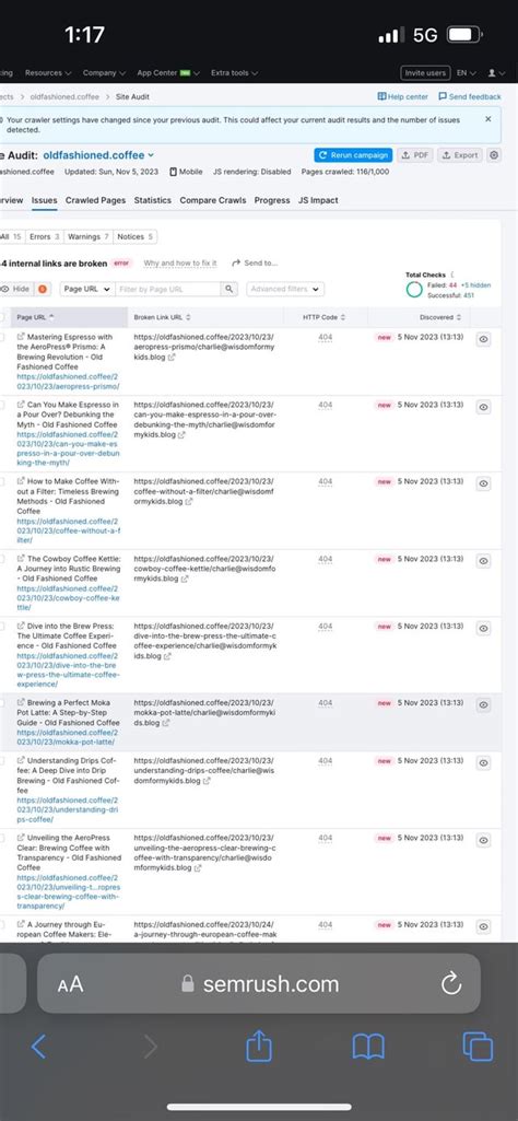 Site Audit Help Rsemrush