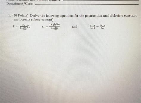 Solved Department Class Points Derive The Following Chegg Com