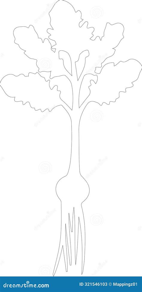 Parsnip Outline Silhouette Generative Ai Cartoon Vector 321546103